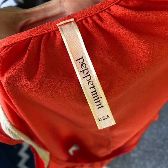 Peppermint | Tops | Orange Flowy Tank By Peppermint Size Medium | Poshmark